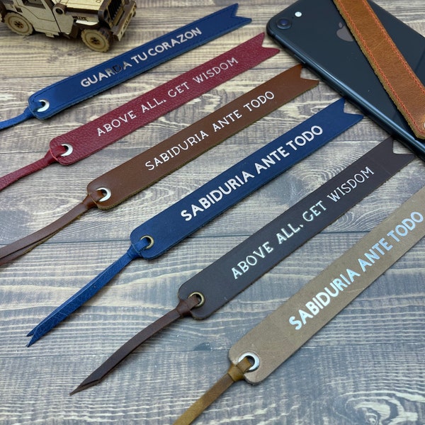 Leather Bookmark for Men - Etsy