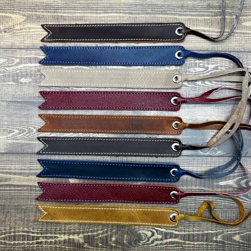 Leather Bookmark - Etsy