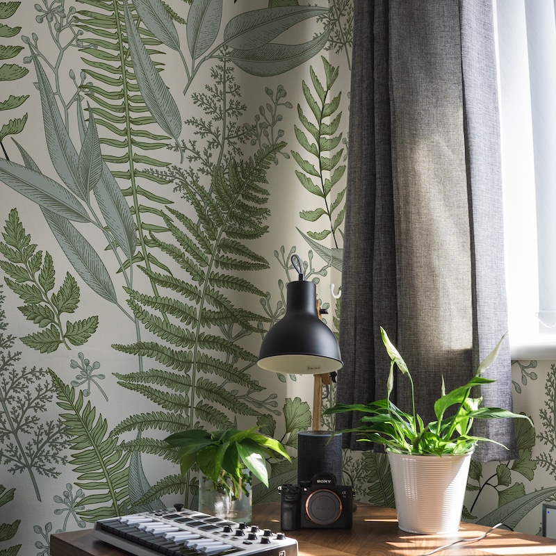 Botanical Wallpaper - Etsy