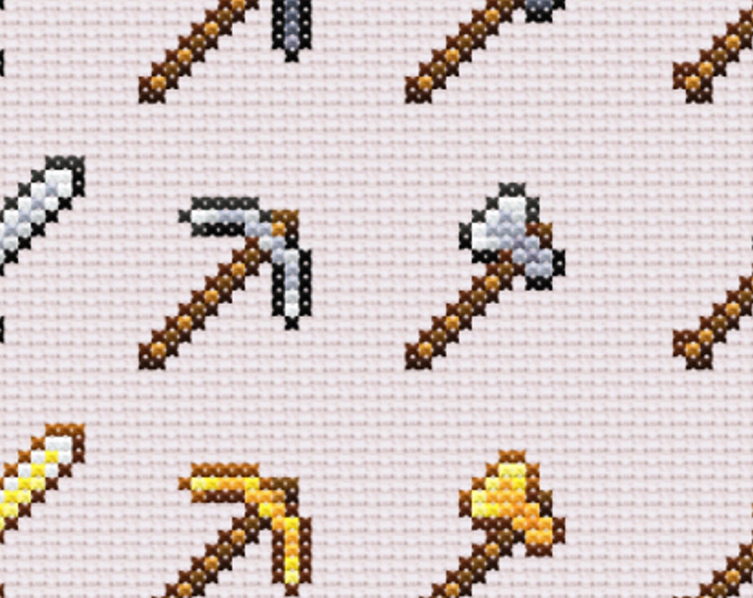 Minecraft Tools Cross Stitch Pattern - Etsy