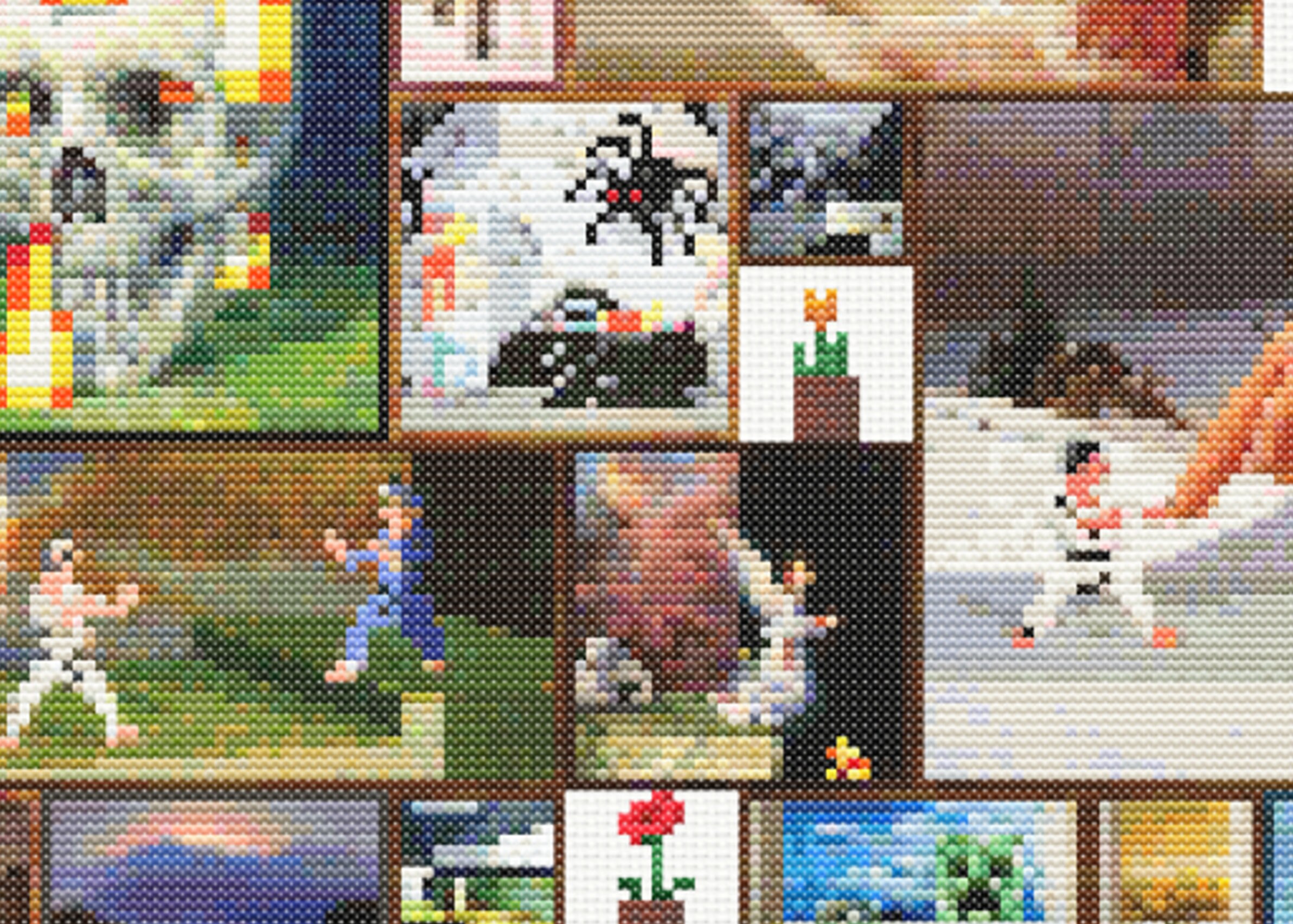 Minecraft Paintings Medley Cross Stitch Pattern - Etsy