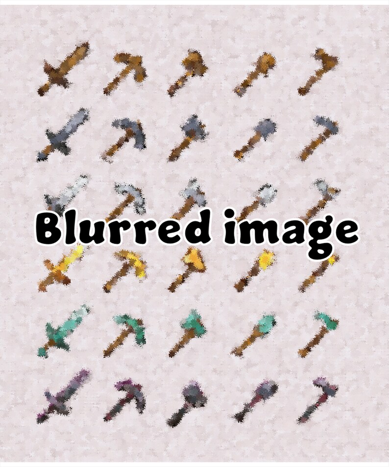 Minecraft Tools Cross Stitch Pattern - Etsy