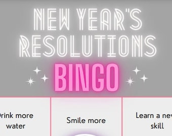 2023 Resolution Bingo Customizable Bingo Sheet Goal Tracker New Year ...