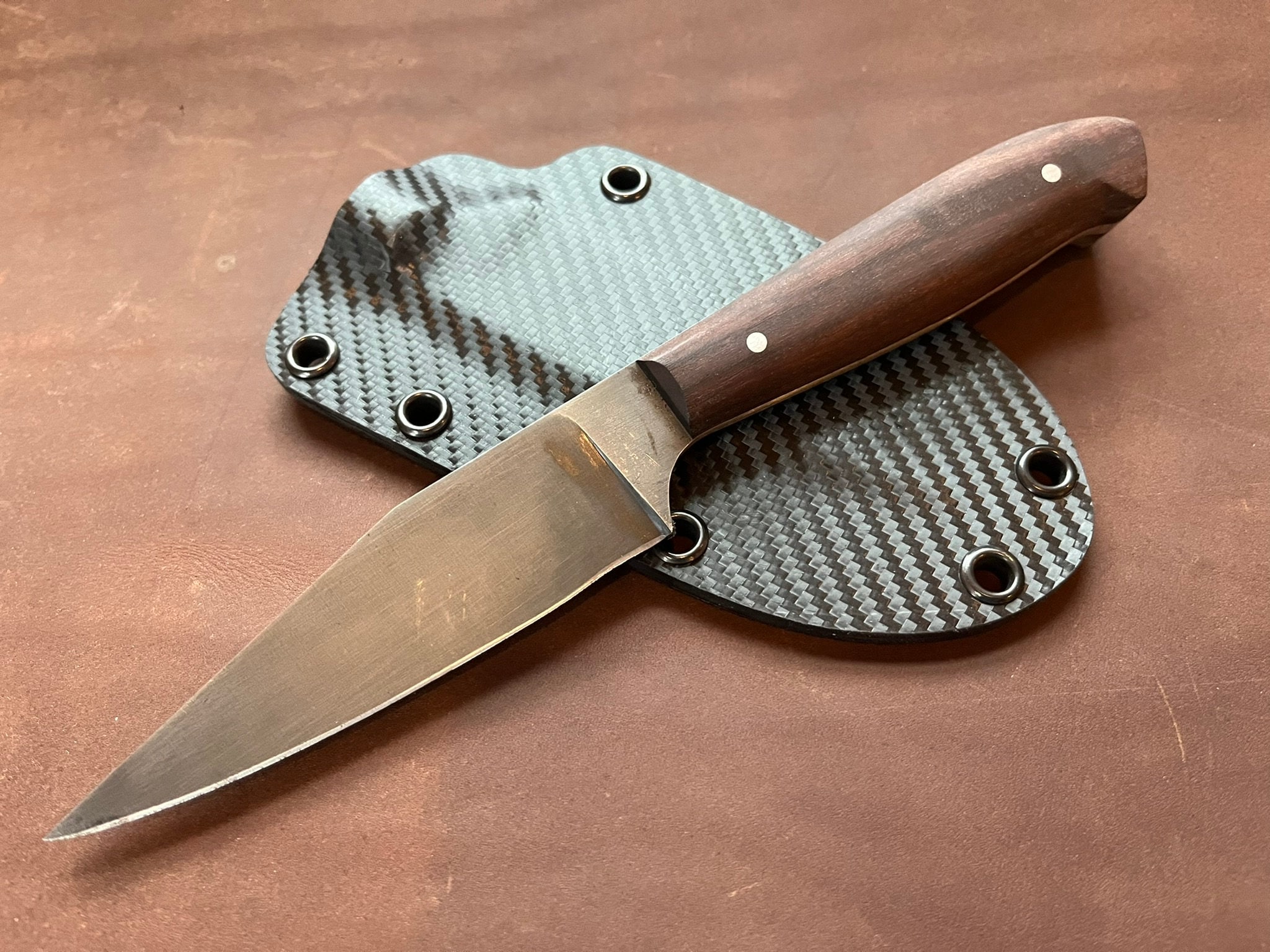 Handmade 1084 Knife With Olive Wood Handle Scales - Etsy