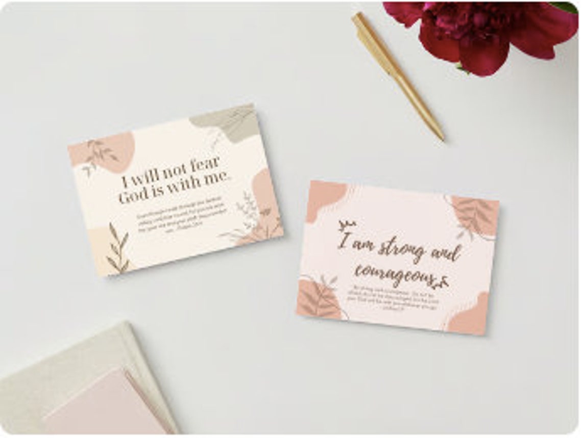 10 Faith-based Affirmation Cards to Overcome Fear and Anxiety Printable ...