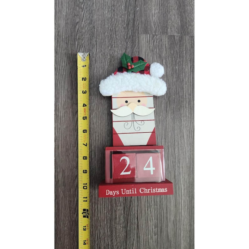 Christmas Countdown Block Set – Festive Santa Wooden Advent Calendar - Etsy