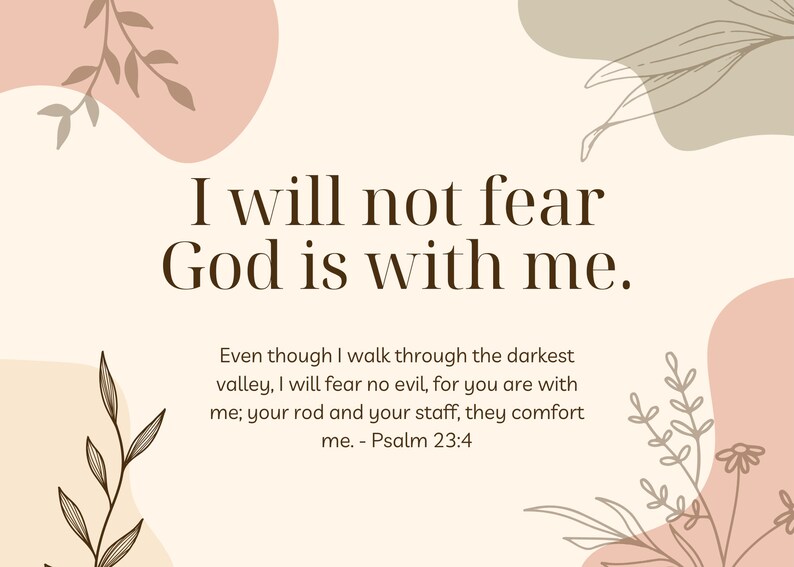 10 Faith-based Affirmation Cards to Overcome Fear and Anxiety Printable ...