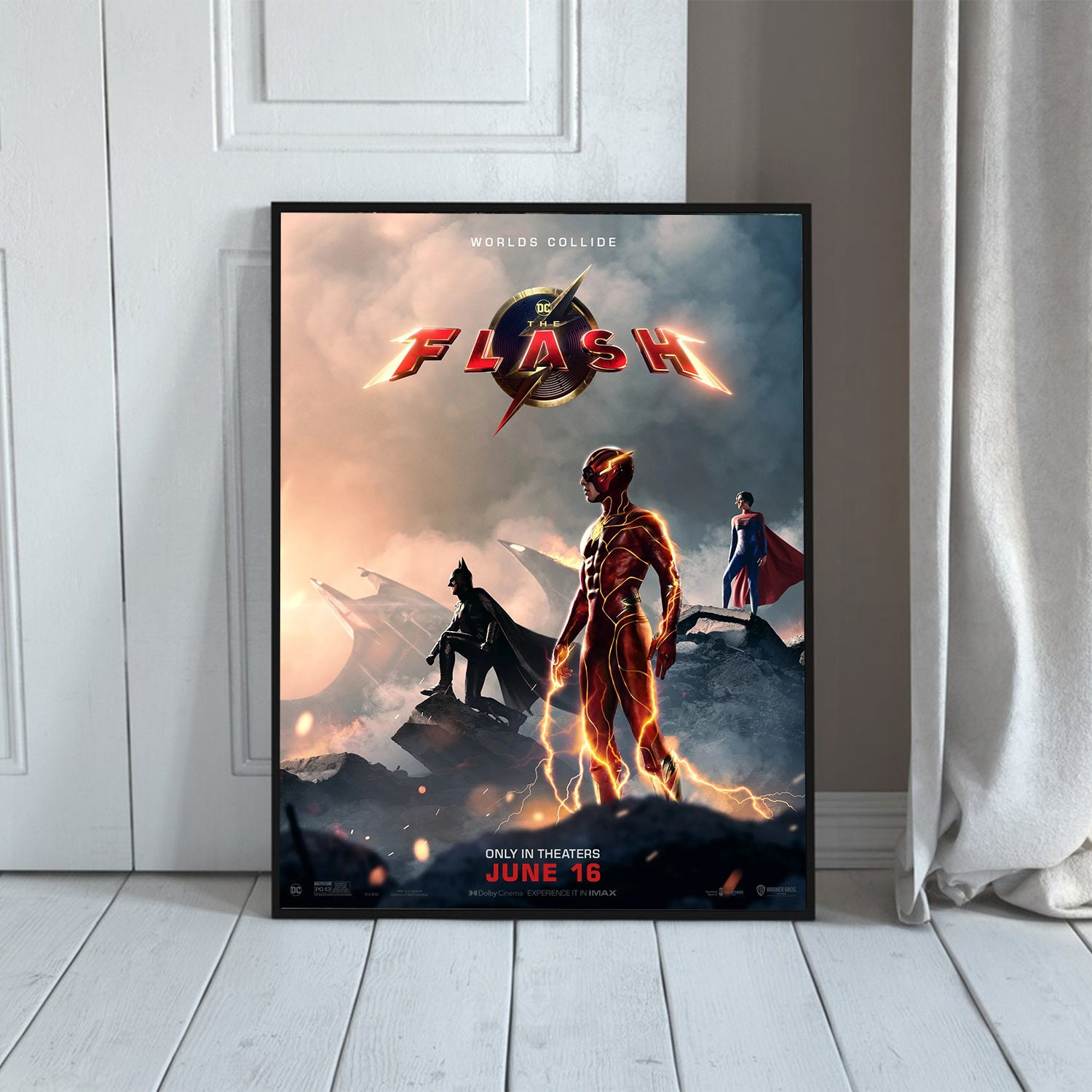 The Flash 2023 Batman Movie Poster Wall