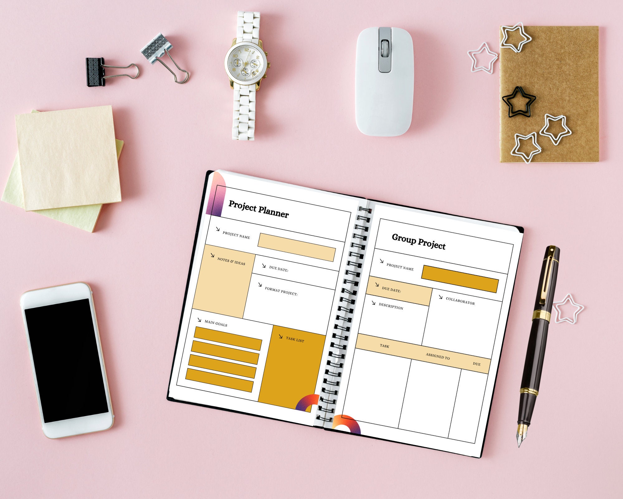 Project Study Plan, Work Planner, Project Planner Business Planner, A4 ...