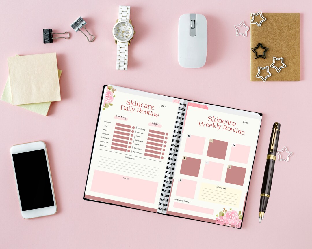 Skincare Routine Planner Printable, Beauty Planner, Self Care Plan ...
