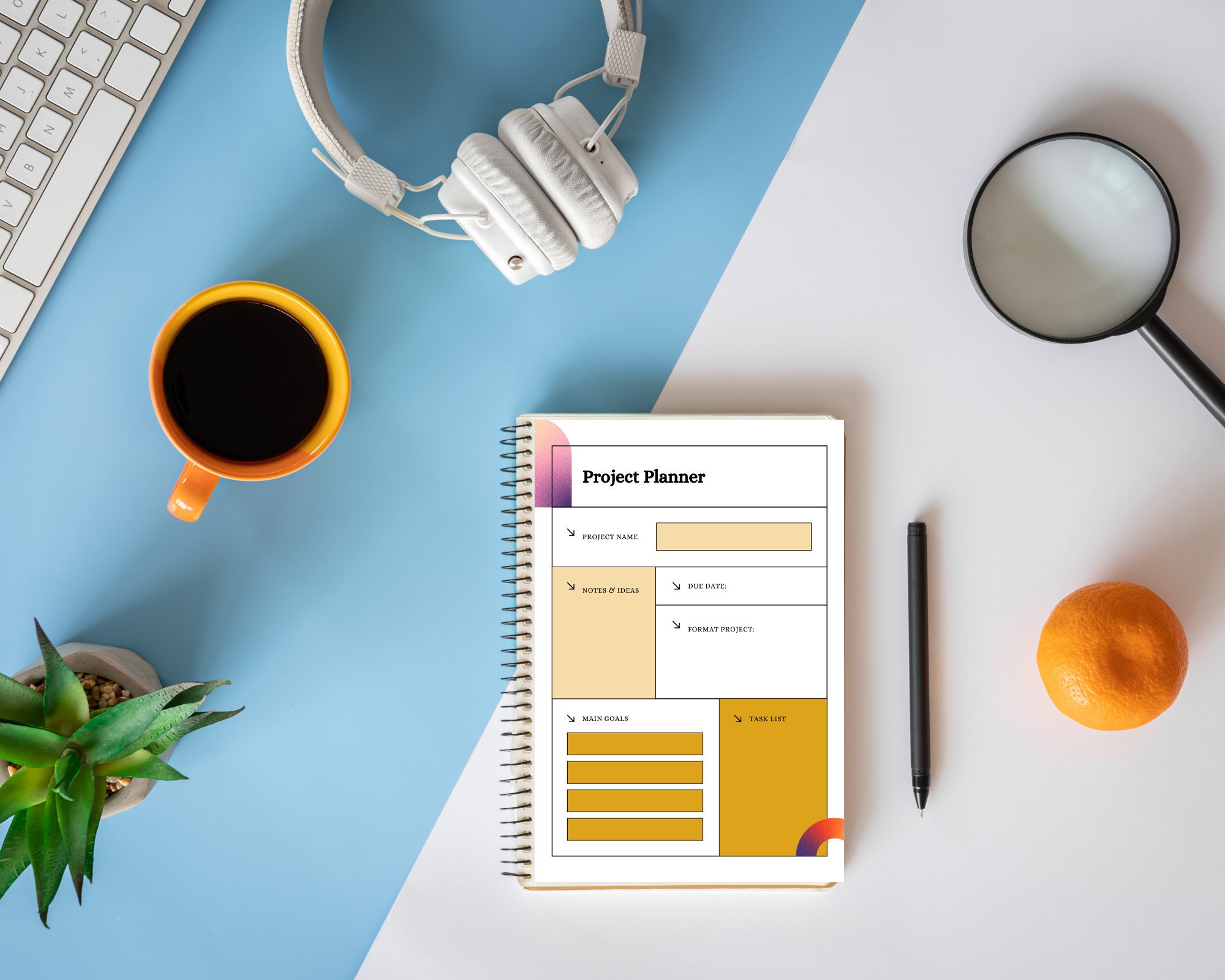 Project Study Plan, Work Planner, Project Planner Business Planner, A4 ...