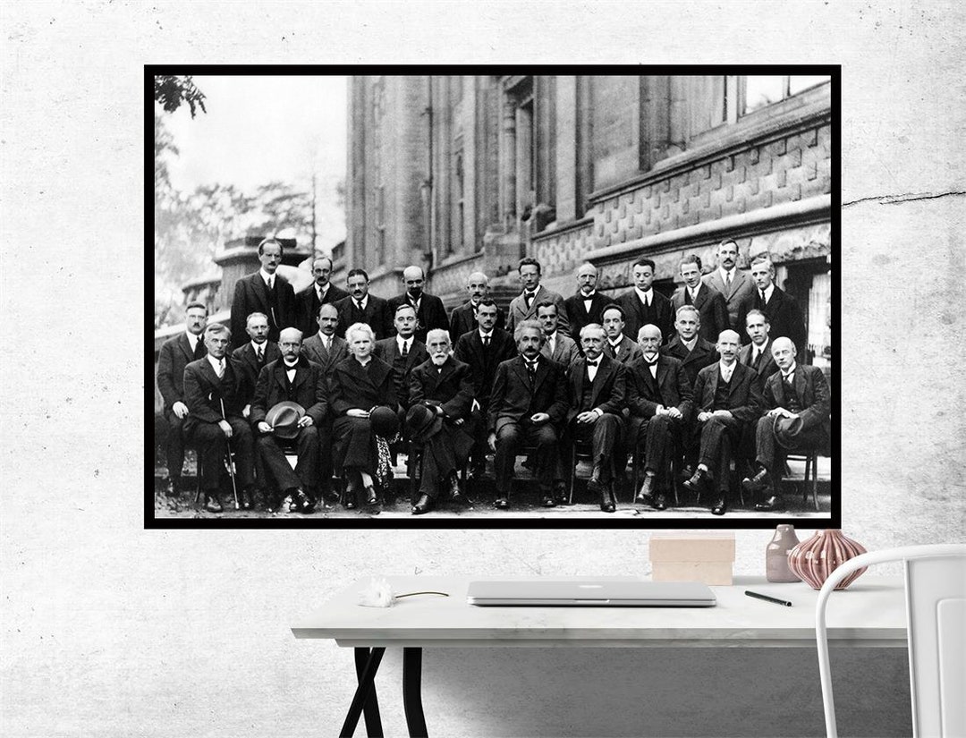 Fifth Solvay Conference 1927 Poster, Room Decor, Home Decor, Art Poster ...