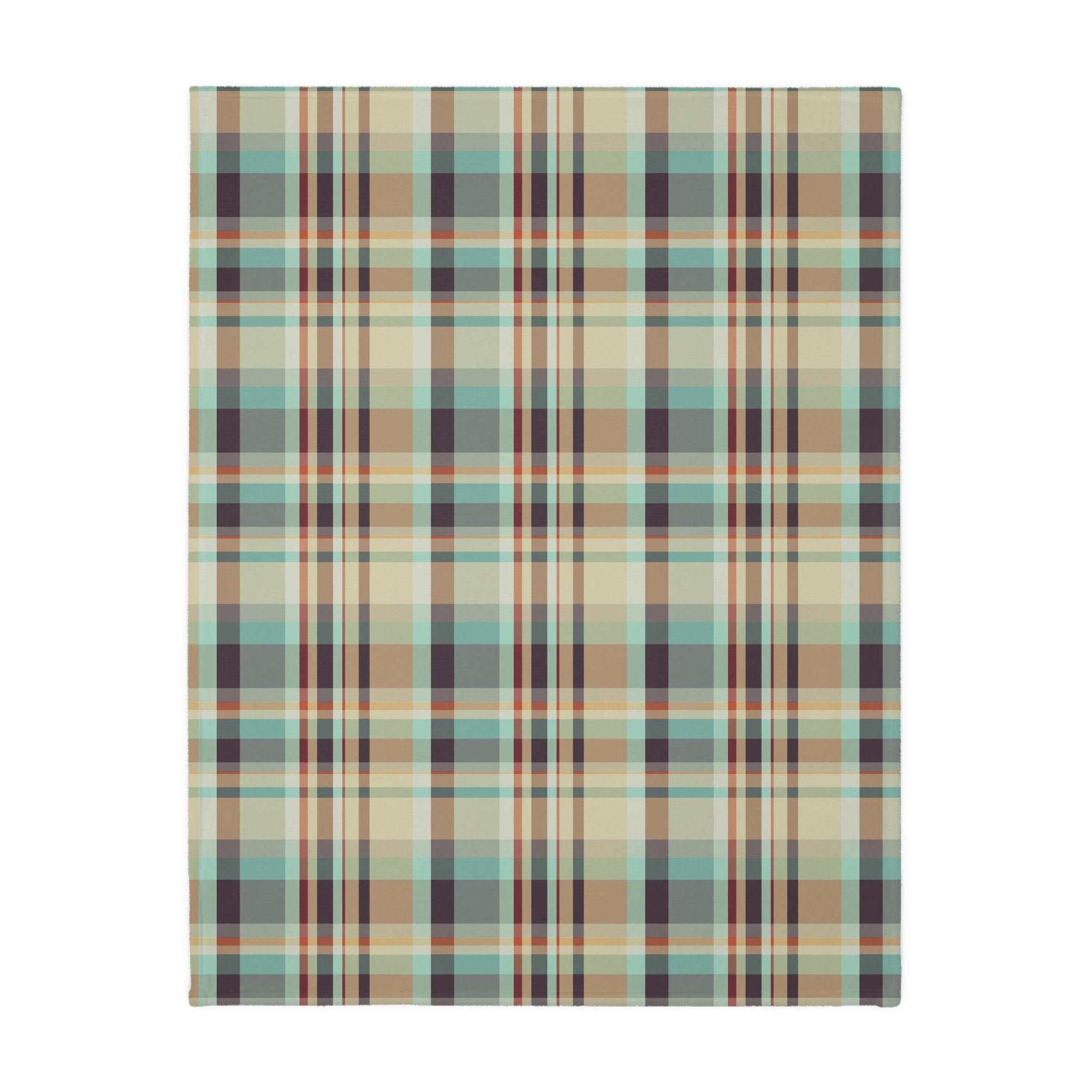 Bass Fish Front & Plaid Back, Fisherman, Outdoors, Velveteen Minky ...