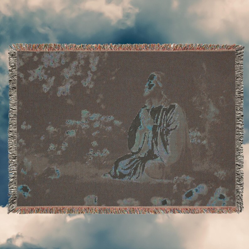 Jesus Praying Spiritual Woven Blanket - Cozy Prayer Throw, Elegant Home ...