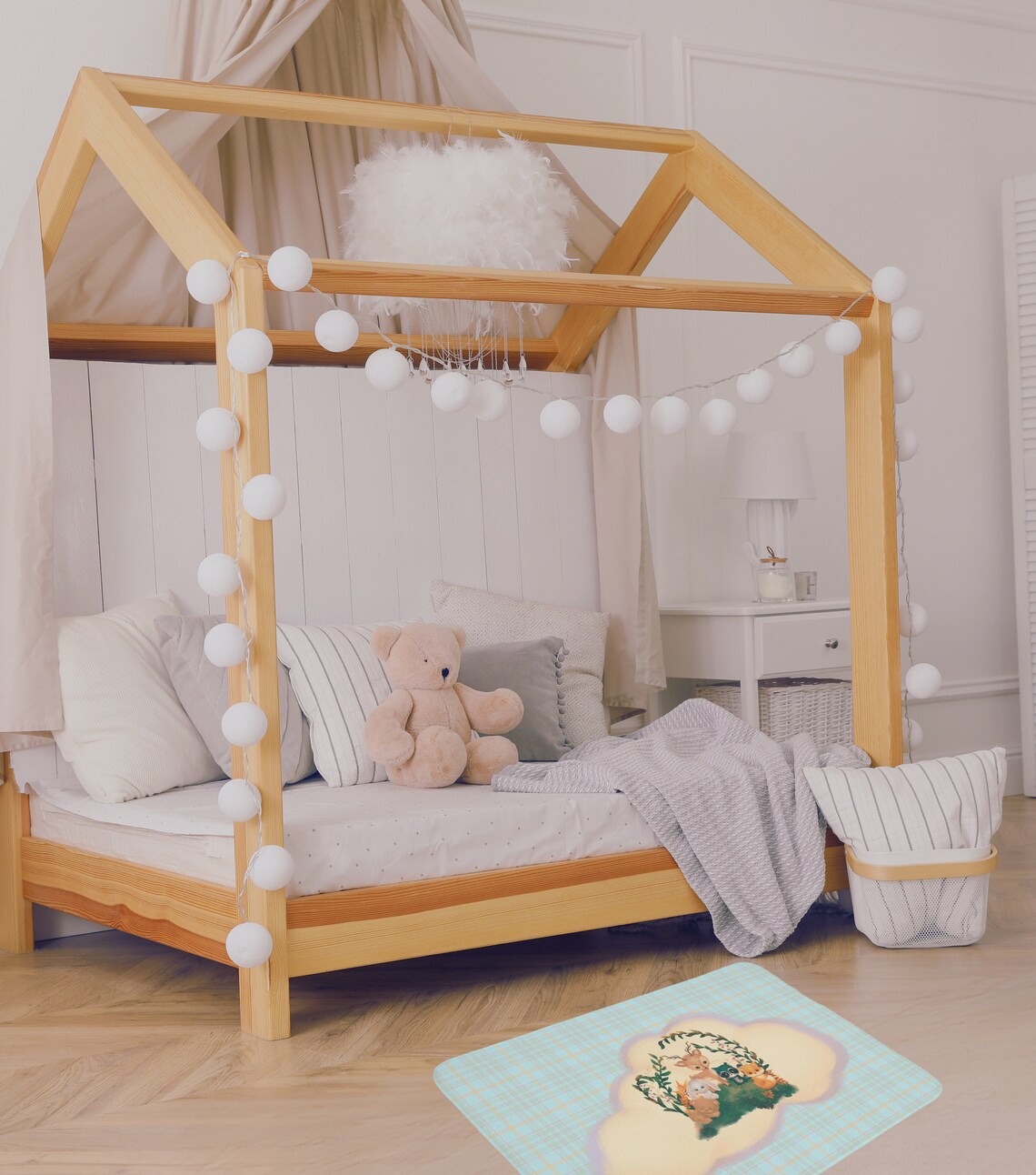 Children's Baby Memory Foam Bath Bed Crib Diaper Changing Mat Animals ...