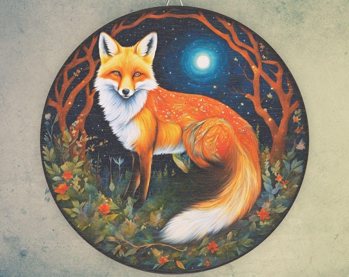 Fox Wooden Sign Red Fox Running Large Scale Fox Decor Outdoor Decor ...