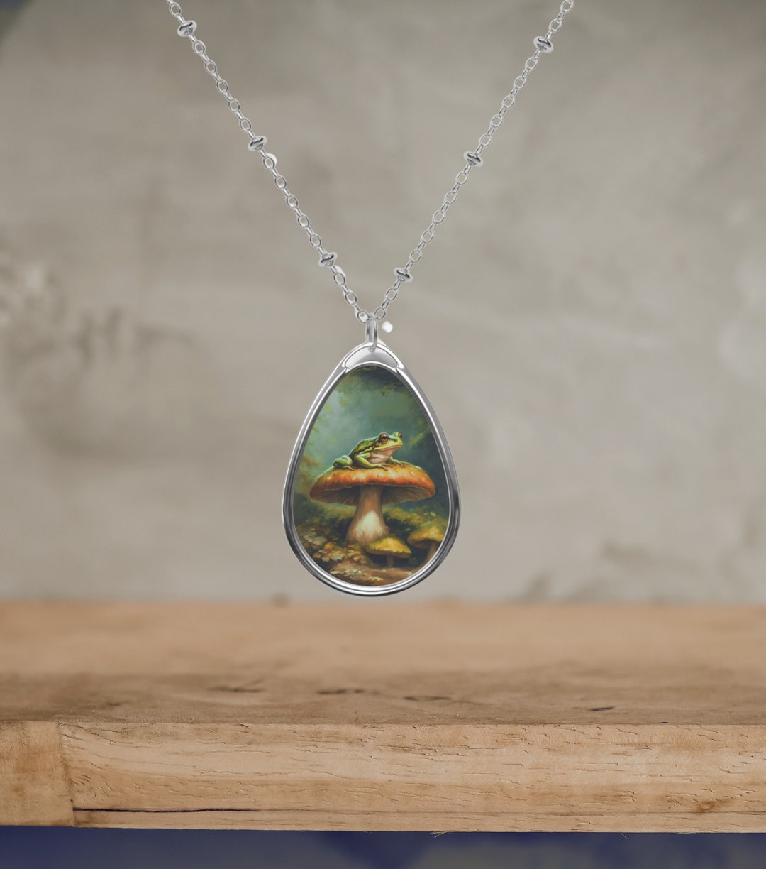 Vintage Frog Necklace Boho Frog Necklace Vintage Mushroom Necklace Boho ...