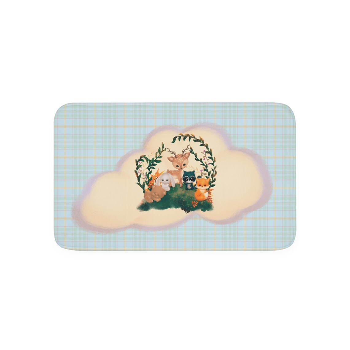 Children's Baby Memory Foam Bath Bed Crib Diaper Changing Mat Animals ...