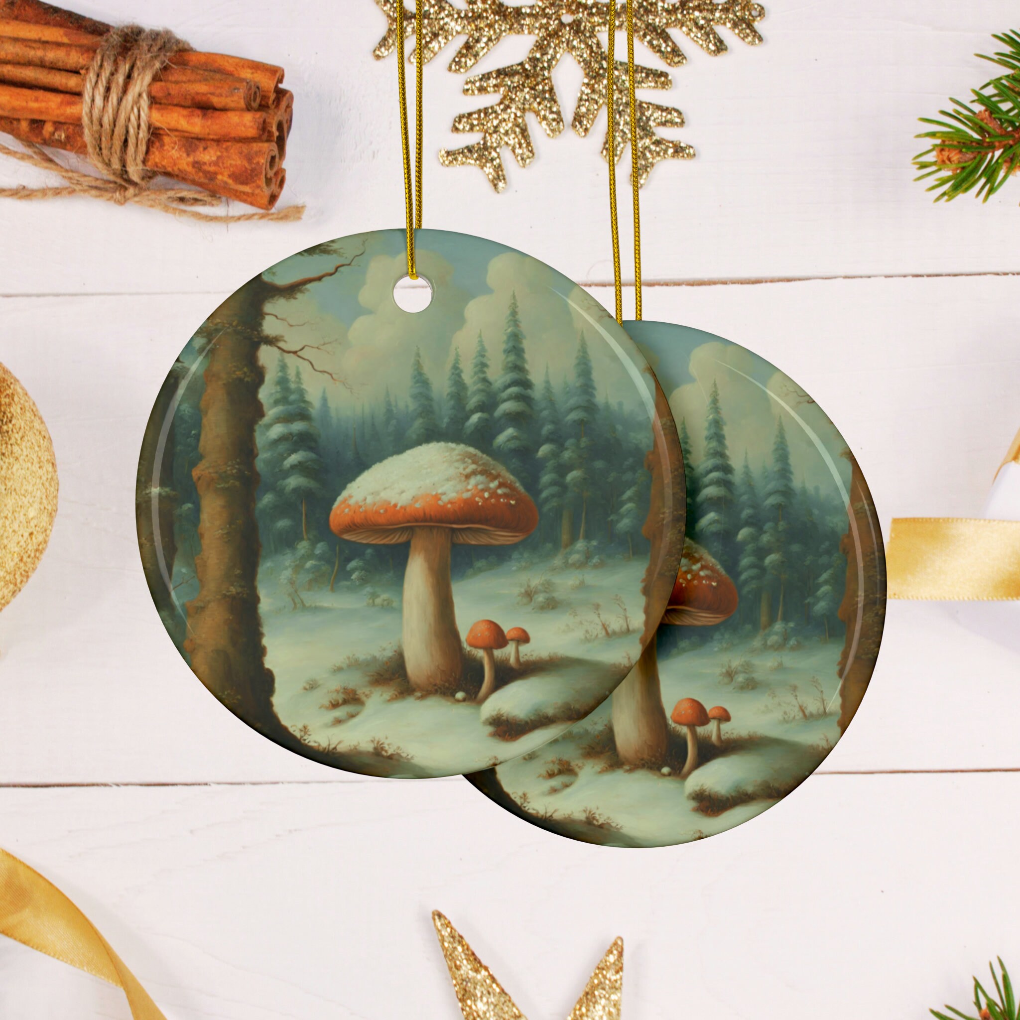 Vintage Mushroom Retro Mushroom Holiday and Home Decor Ceramic ...