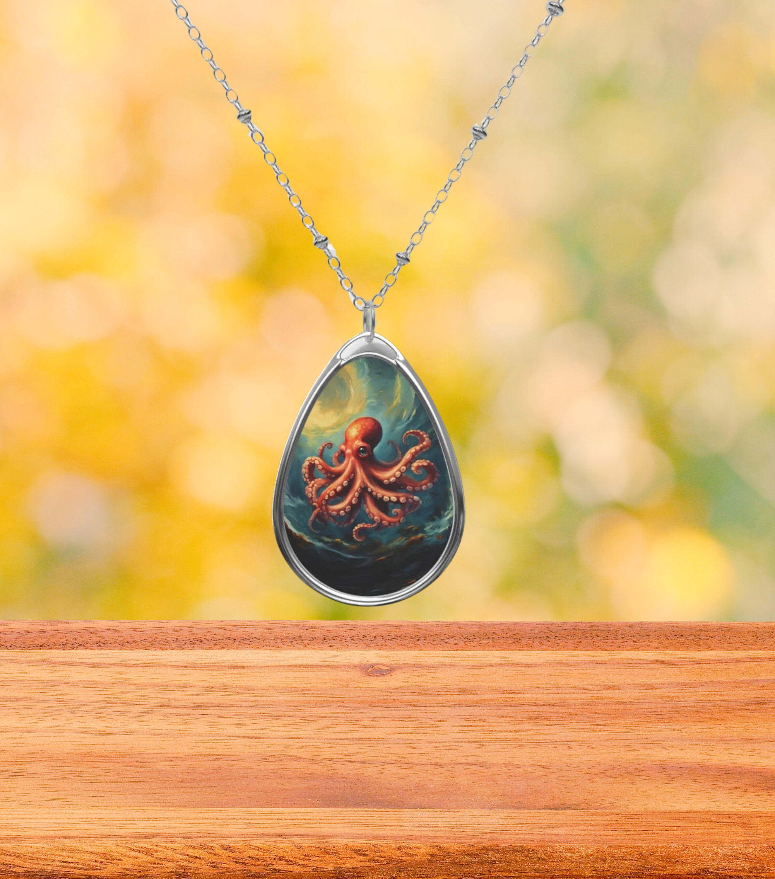 Vintage Octopus Necklace Retro Octopus Necklace Nautical Eclectic ...