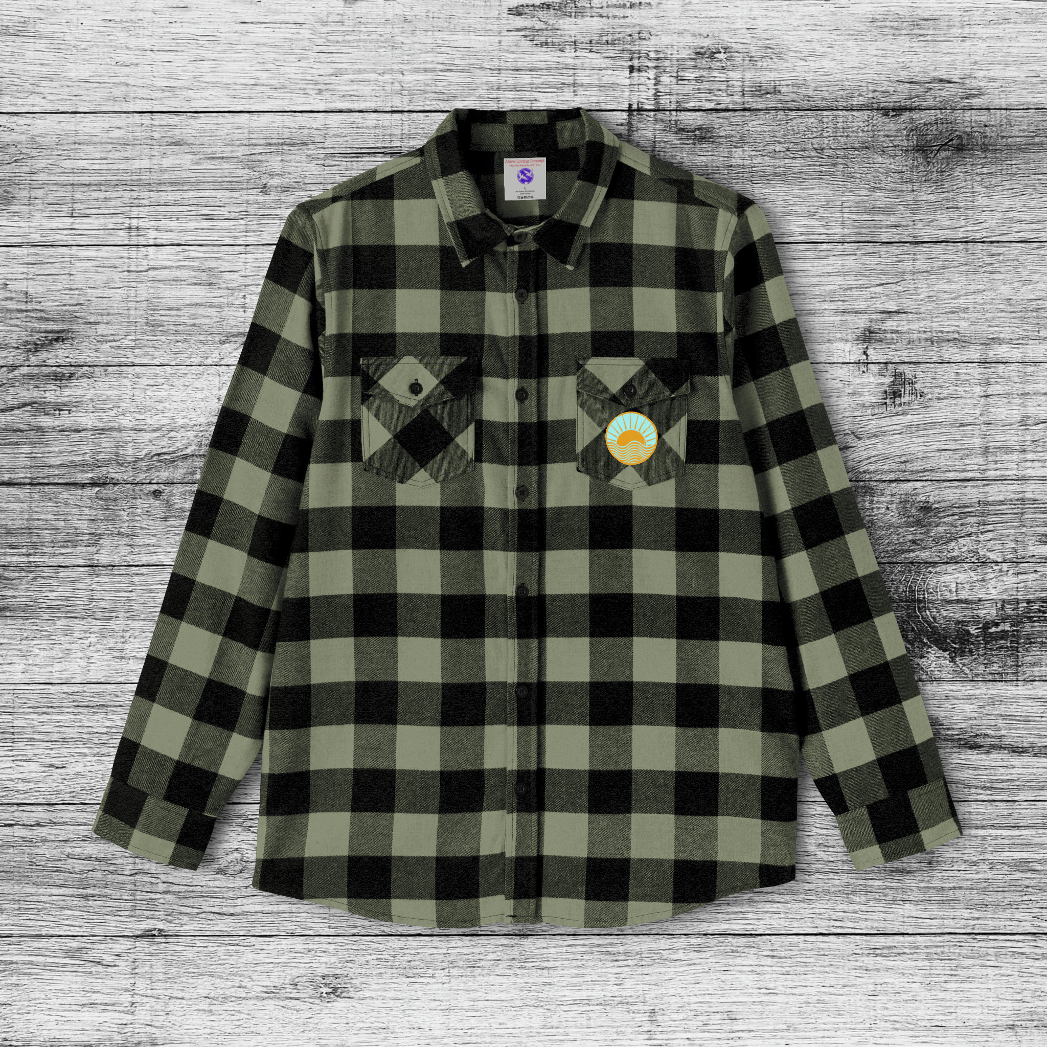 Vintage Checkered Plaid Sun Flannel Shirt Retro Sun Checkered Plaid ...