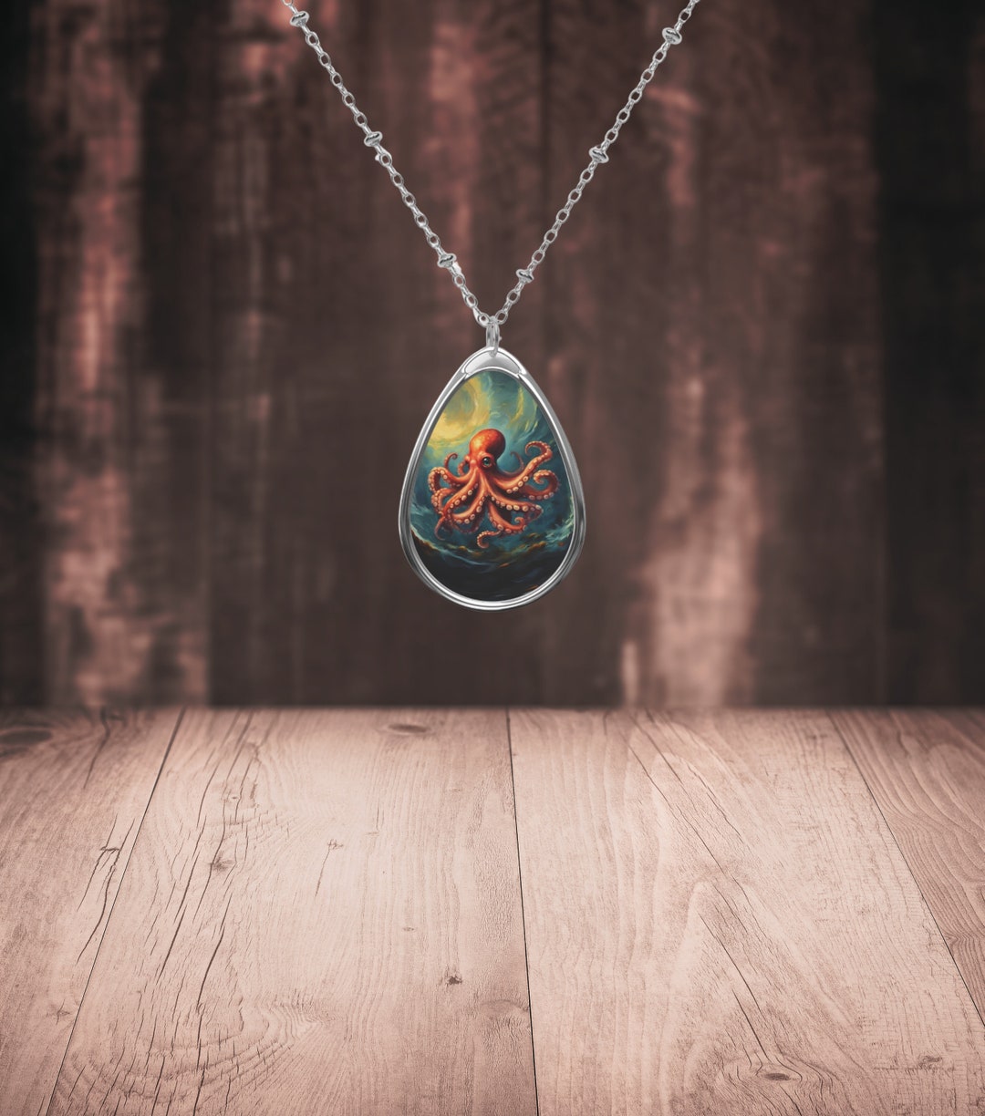 Vintage Octopus Necklace Retro Octopus Necklace Nautical Eclectic ...