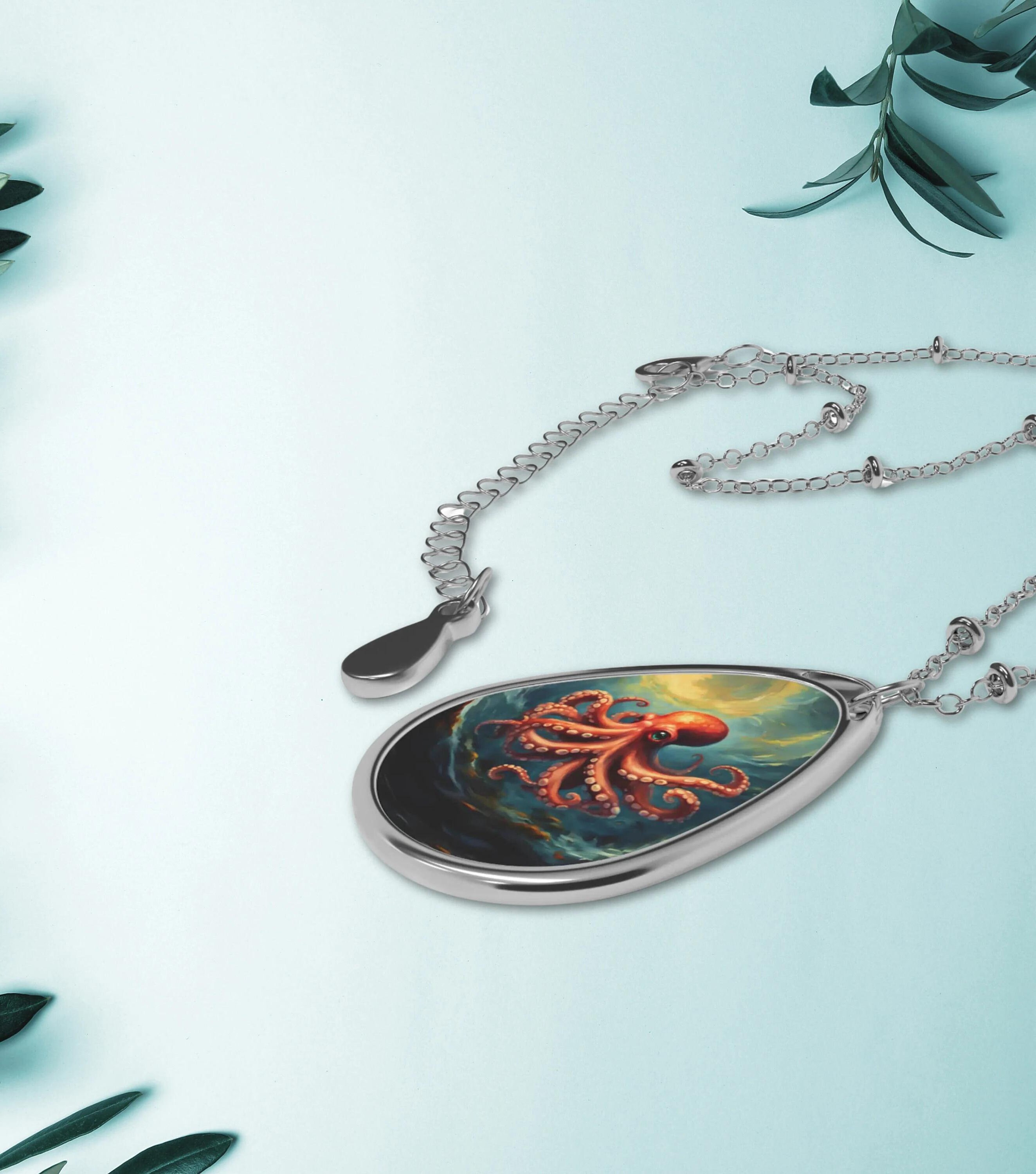 Vintage Octopus Necklace Retro Octopus Necklace Nautical Eclectic ...