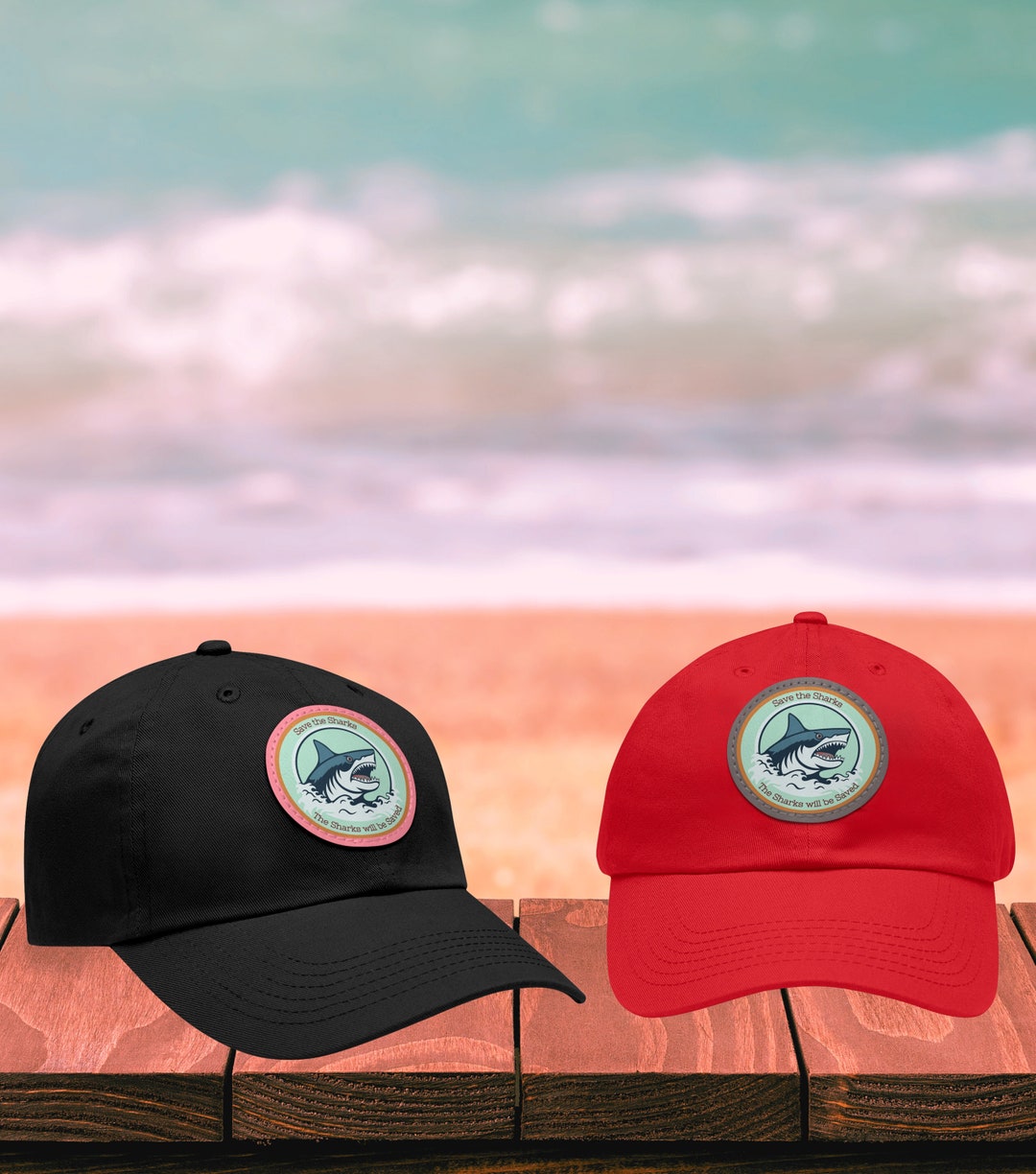 Retro Shark Hat Surfer Hat Animal Rights Hat Save the Sharks Hat With ...