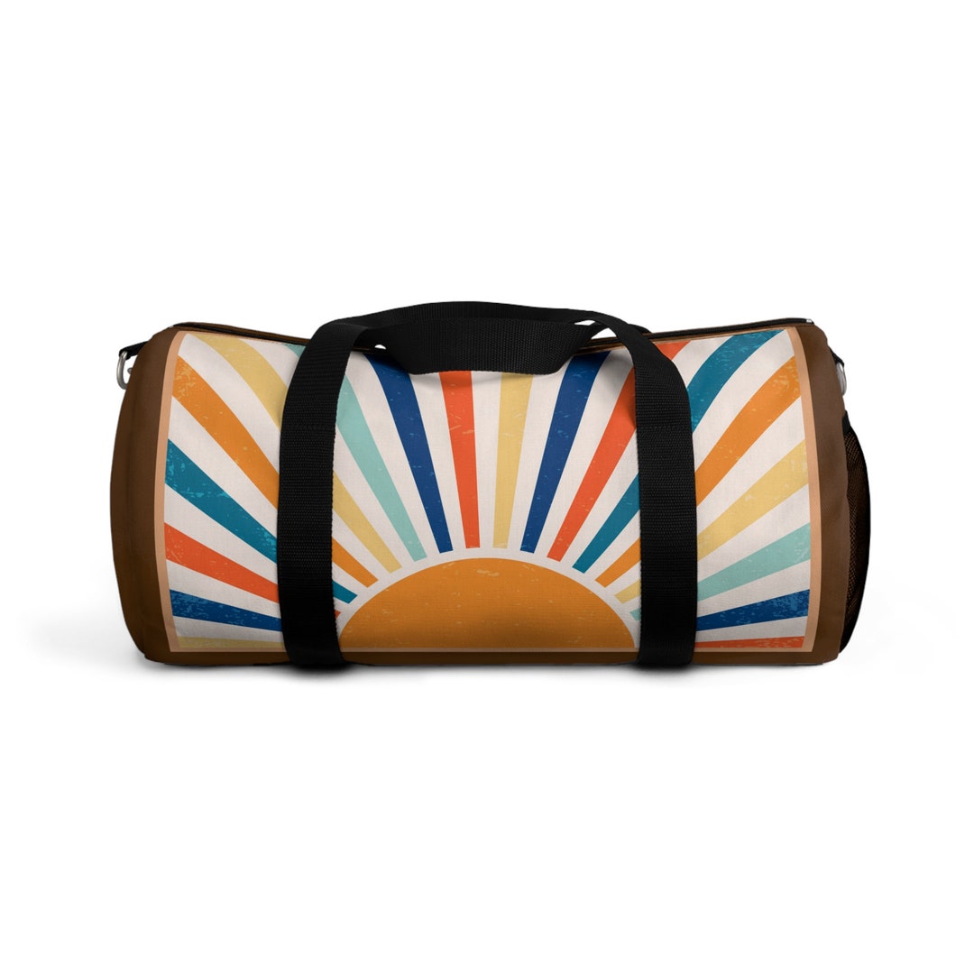 Retro Sun Duffel Bag Vintage Sun Travel Bag - Etsy