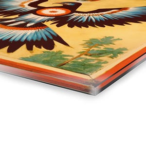 Vibrant Acrylic Wall Art - Vintage Native American Thunderbird, Home ...