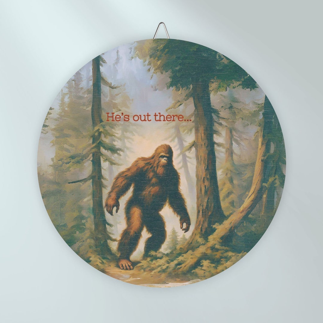 Vintage Sasquatch Rustic Sasquatch Birchwood Wall Hanging Wood Signs ...