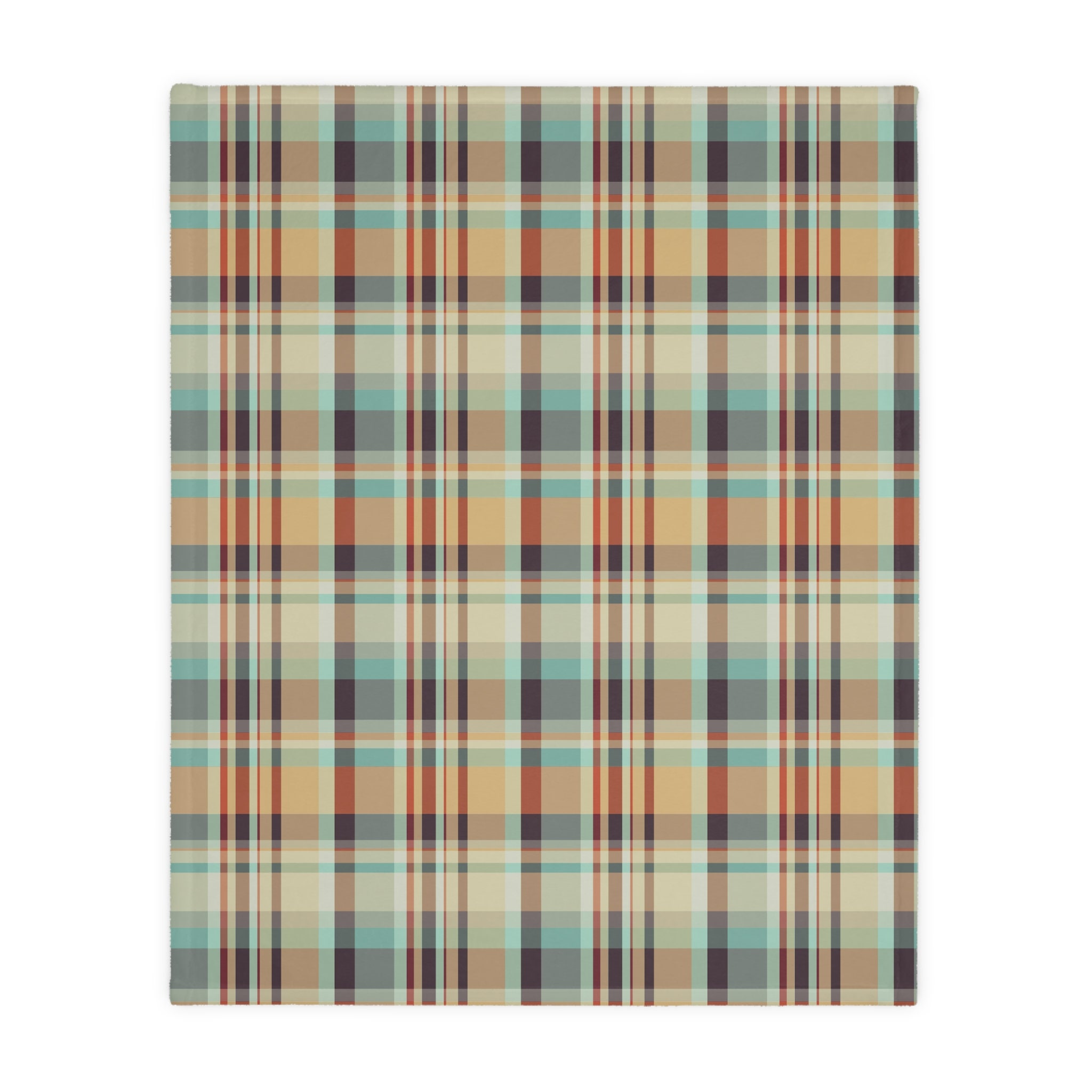 Bass Fish Front & Plaid Back, Fisherman, Outdoors, Velveteen Minky ...