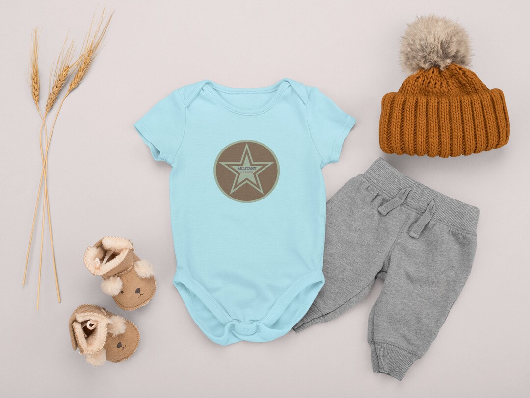 Military U.S.A Baby Clothing Military Star Baby Bodysuit Infant Fine ...