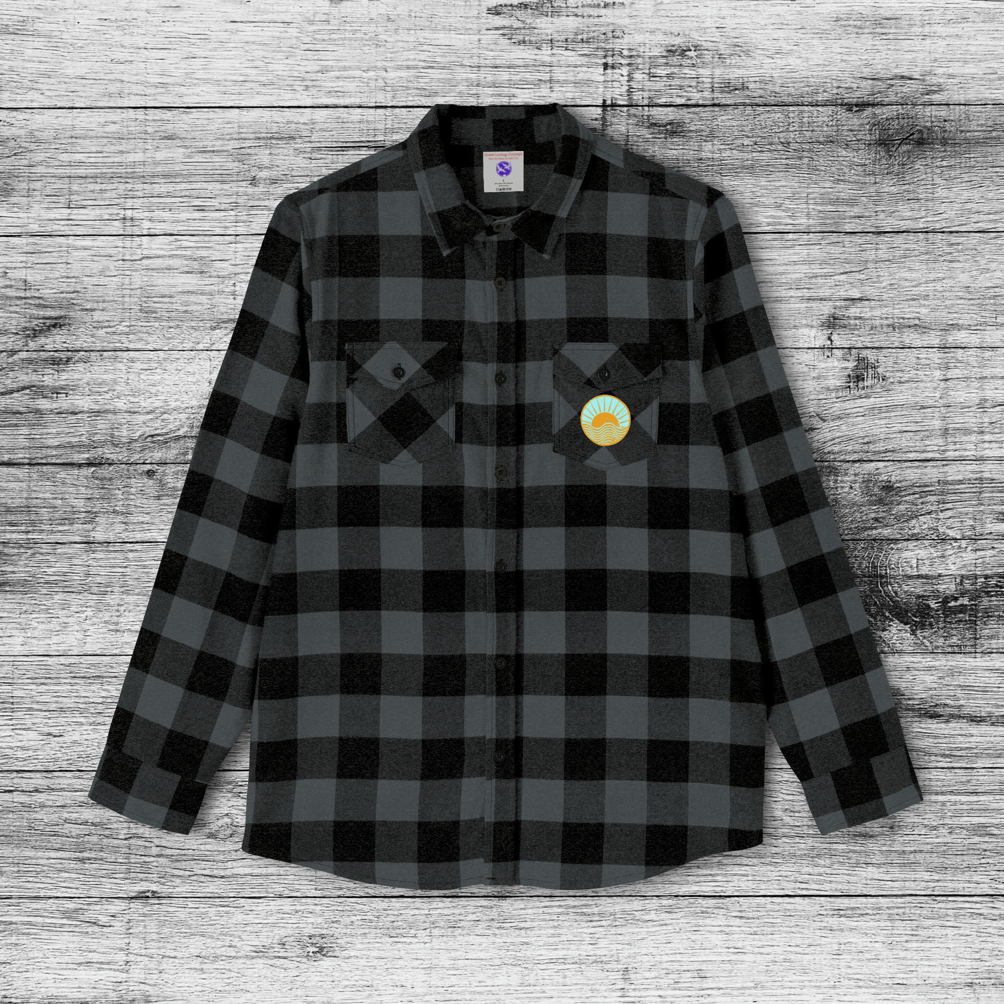 Vintage Checkered Plaid Sun Flannel Shirt Retro Sun Checkered Plaid ...