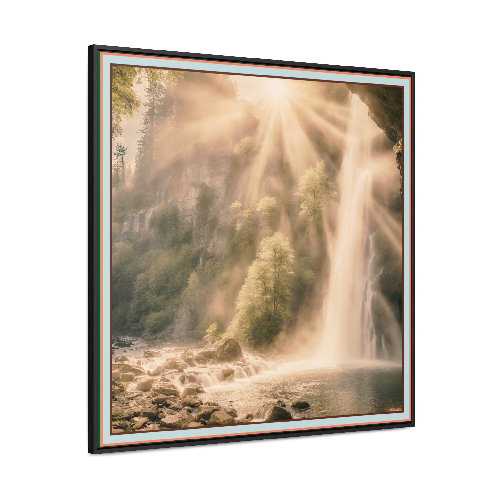 Waterfall Wall Art, Nature Landscape, Vintage Waterfall, Peaceful Wall ...