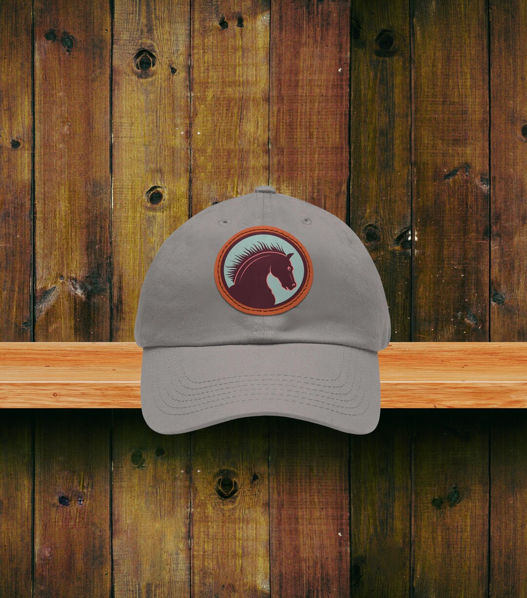 Retro Horse Lovers Hat With Leather Patch round - Etsy