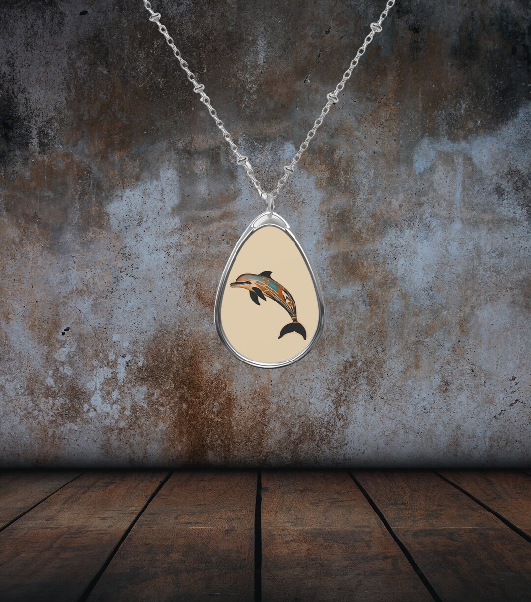 Native American Dolphin Necklace Boho Dolphin Necklace Dolphin Necklace ...