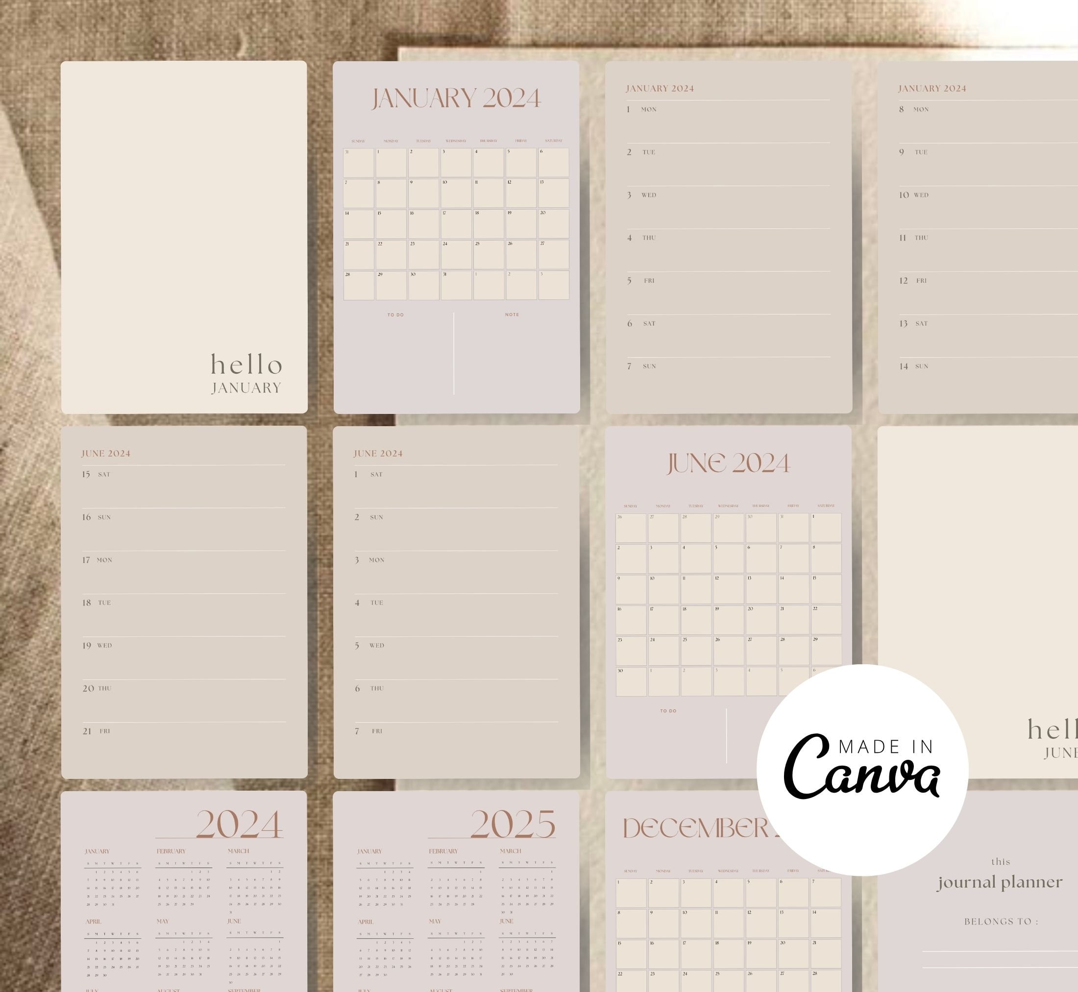 2024 Printable Planner Template With Extra Covers Easy to - Etsy