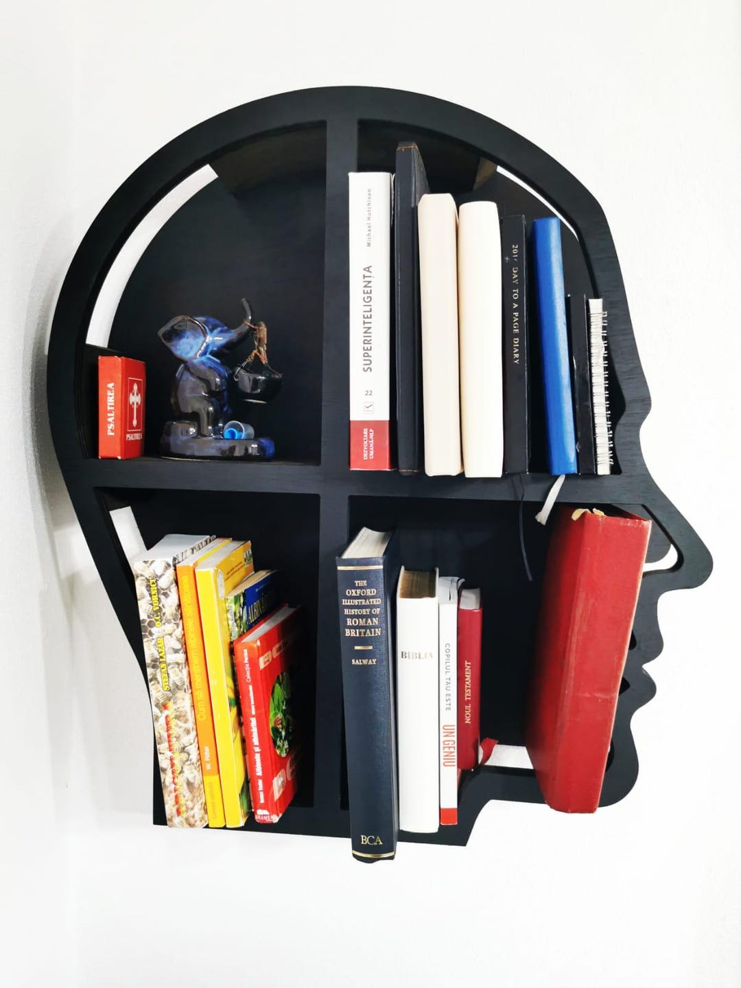 Human Head Shaped Bookshelf | DXF File | CNC & Laser Cut Design ...