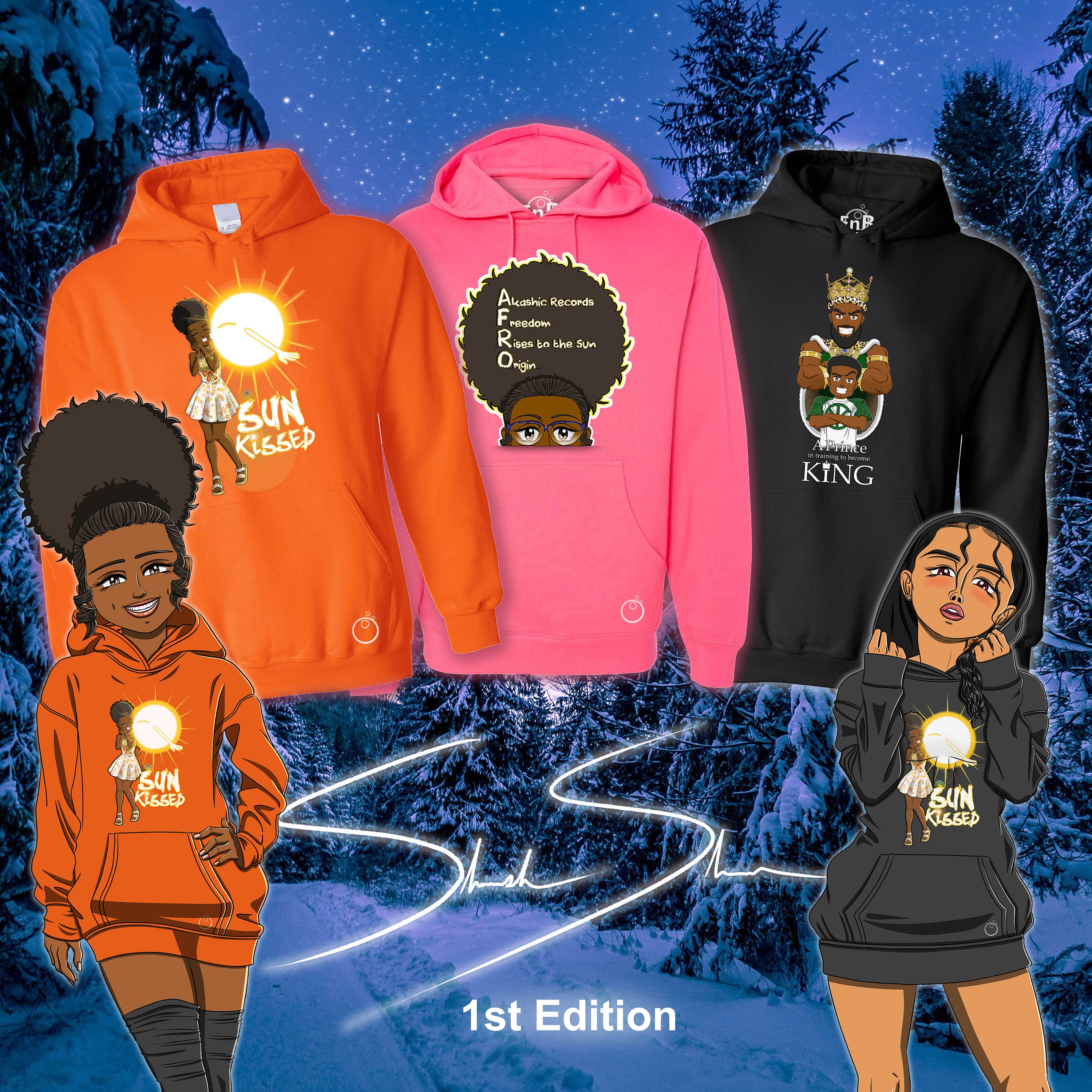 Sunkissed, Prince to King, Afro, Rock Stars and More Hoodies by Shamash ...