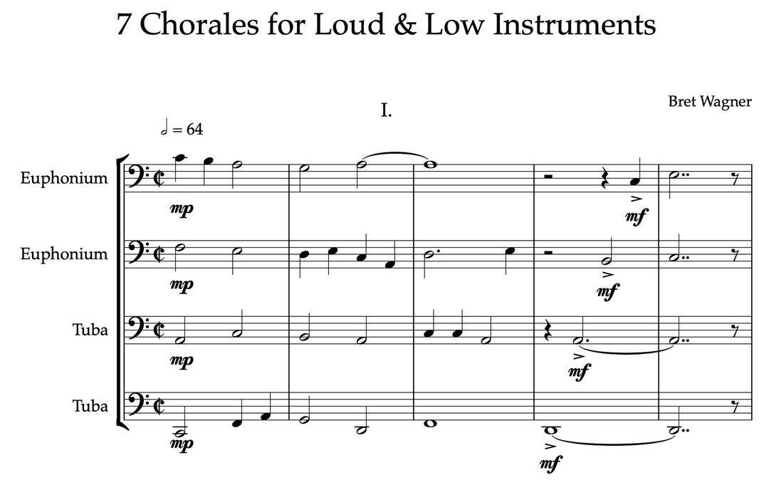 7 Chorales for Loud & Low Instruments PDF - Etsy