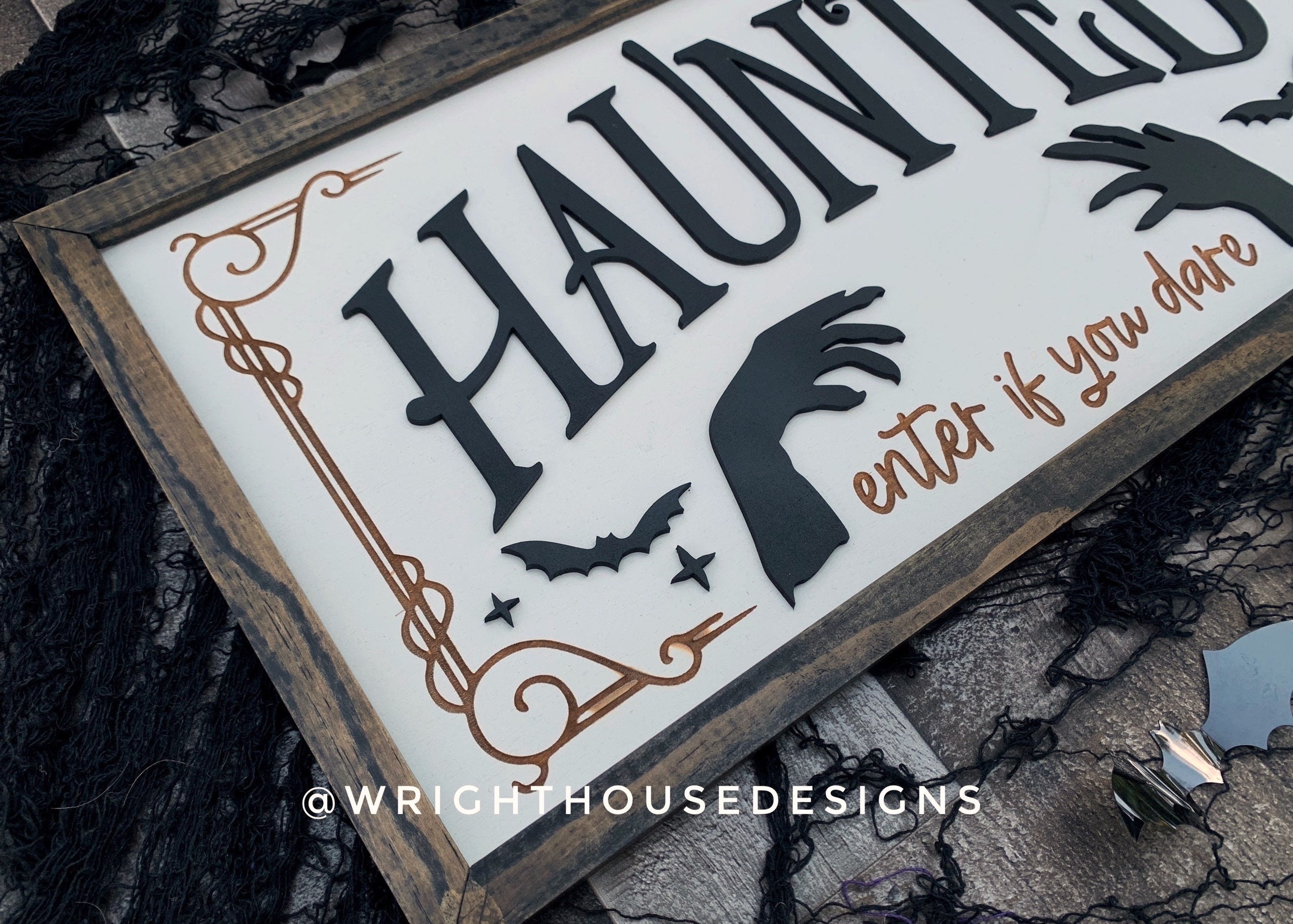Haunted Enter If You Dare Halloween Witchy Room Decor Spooky Season ...