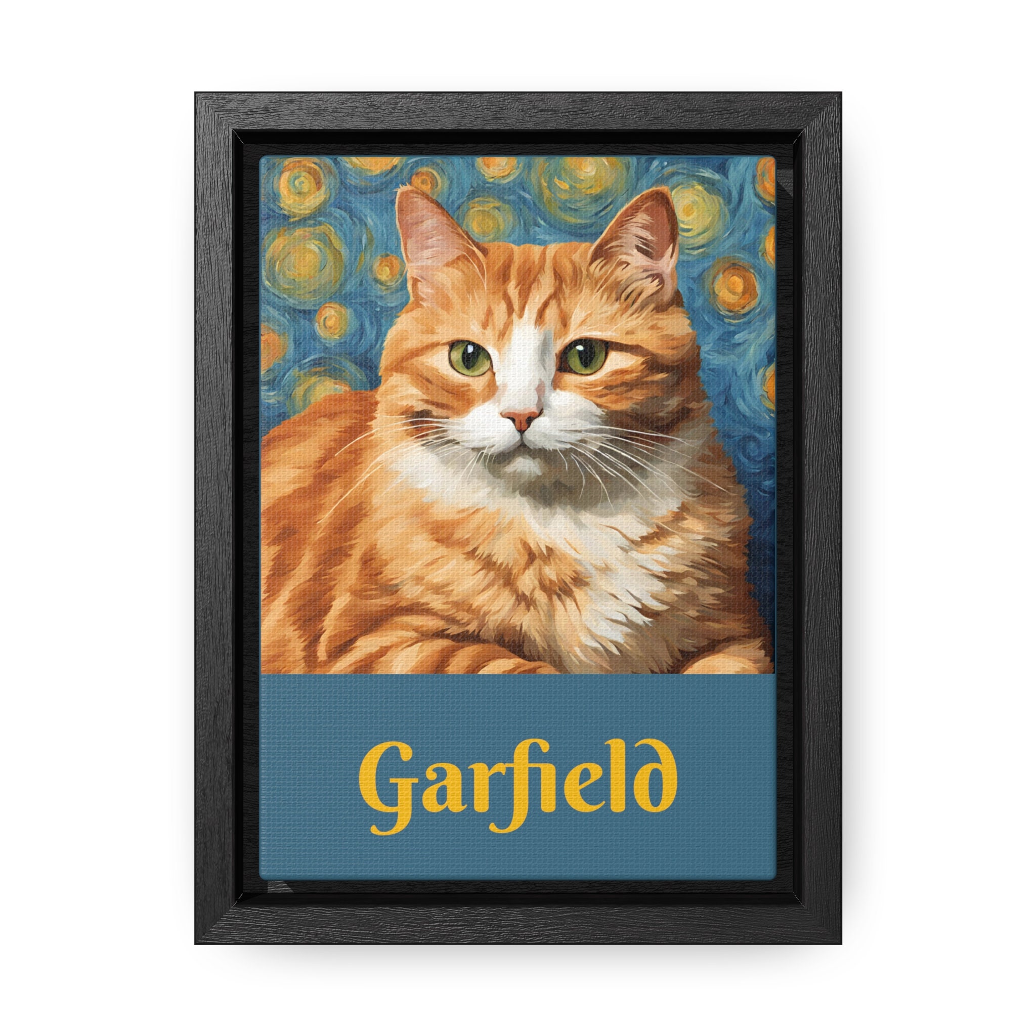 Garfield Orange Cat Gallery Canvas, Vertical Frame, Pet Portrait, AI ...