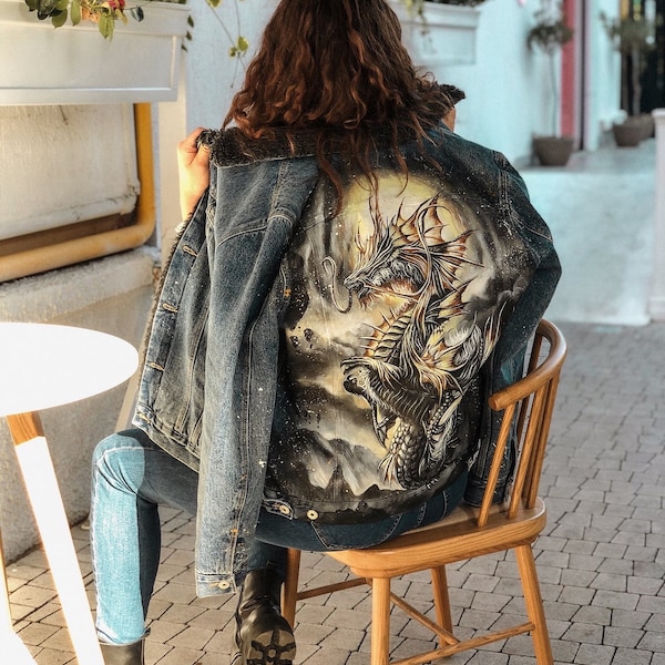 Jacket With Dragon - Etsy