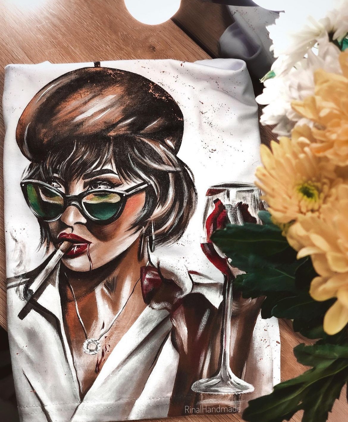 Custom Design T-shirt, Hand Painted, Handmade, Stylized Painting, Hand ...