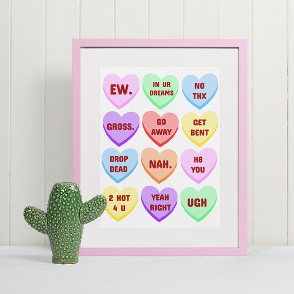 Mean Candy Heart - Etsy