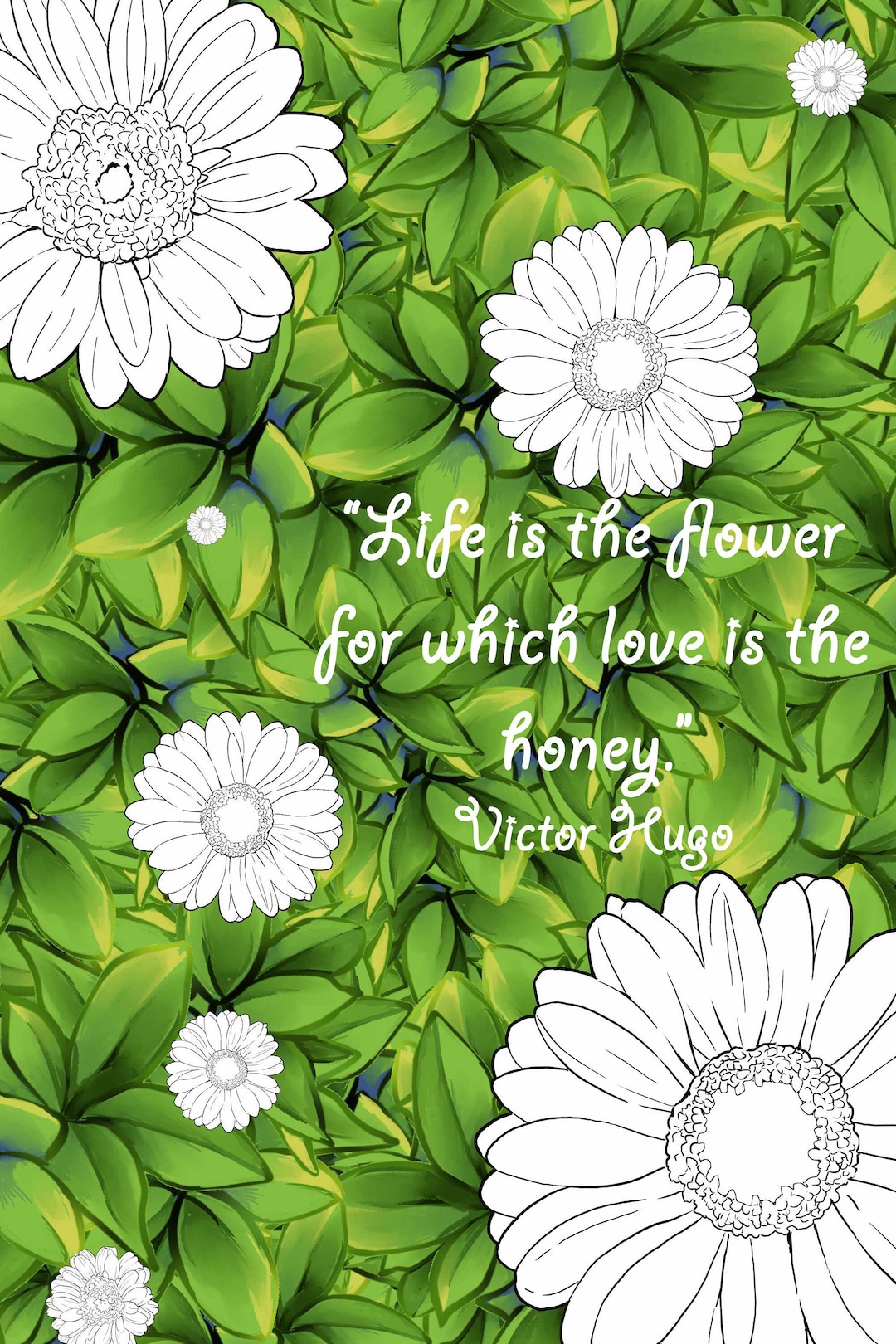 Daisy Inspirational Wall Print - Etsy