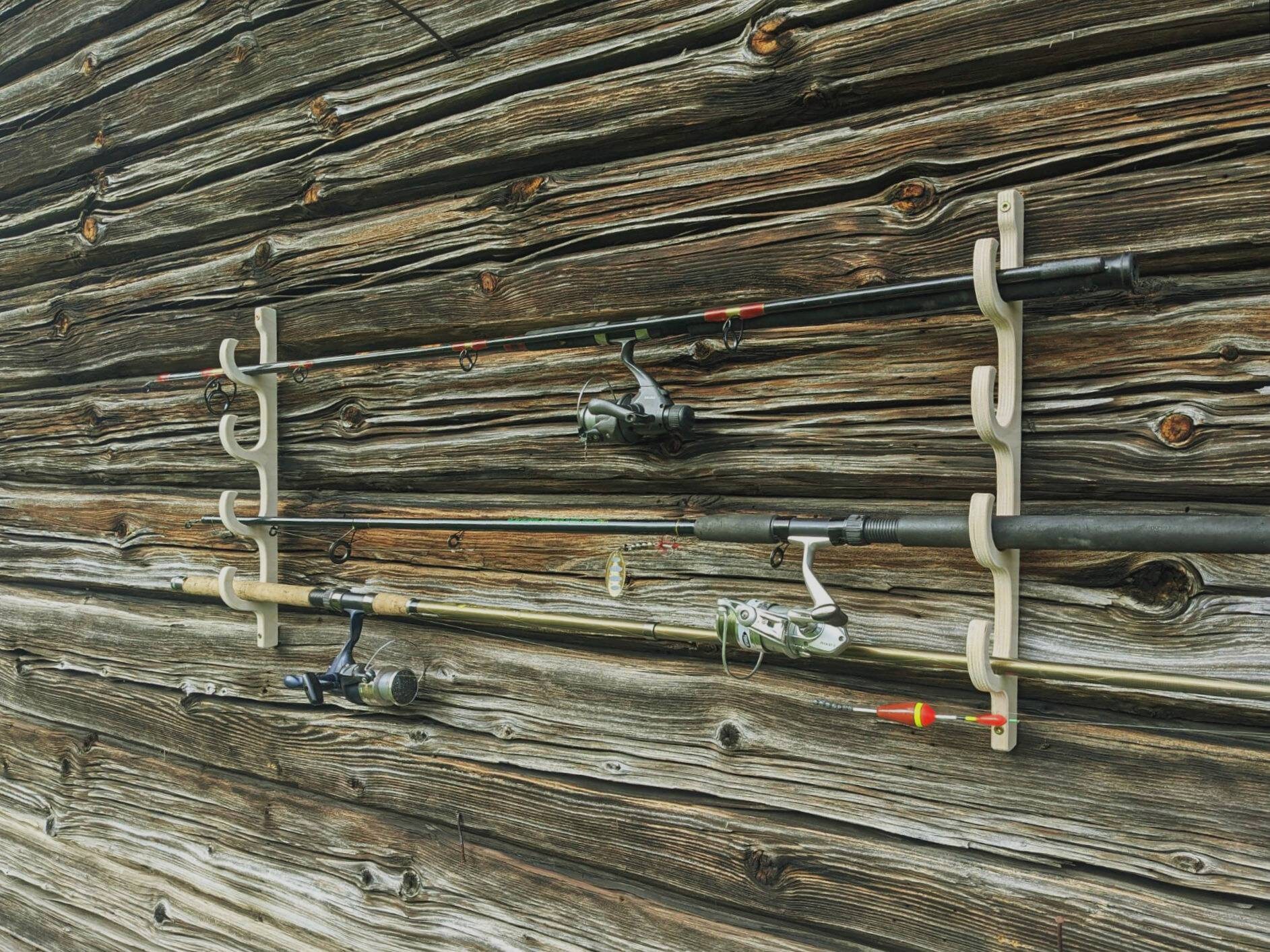 Fishing Rod Rack Wall, Ceiling Fishing Rod Holder, Gift for Fisherman ...