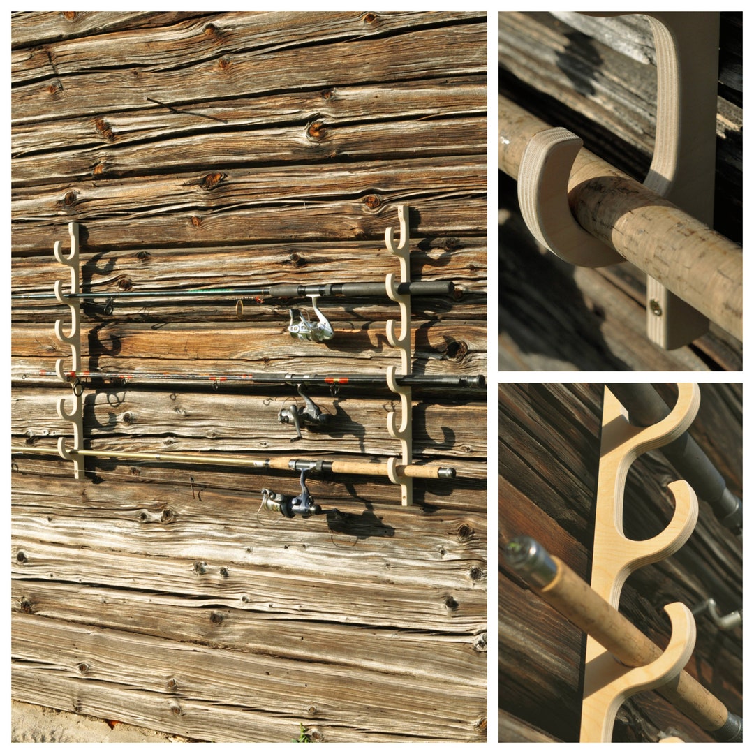 Fishing Rod Rack Wall, Ceiling Fishing Rod Holder, Gift for Fisherman ...
