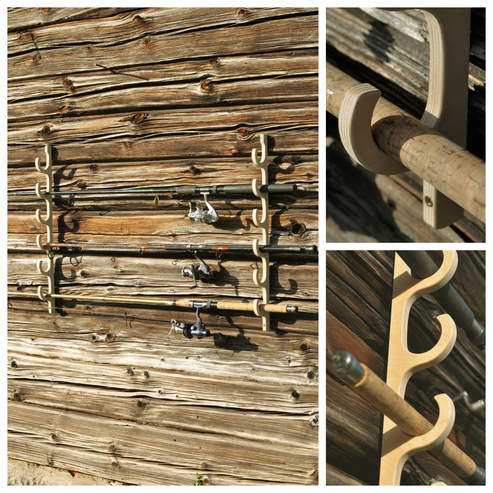 Fishing Rod Rack Wall, Ceiling Fishing Rod Holder, Gift for Fisherman ...